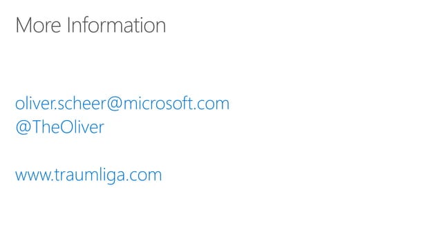 Oliver Scheer, Technical Evangelist at Microsoft, "SQL Azure, Power BI ...