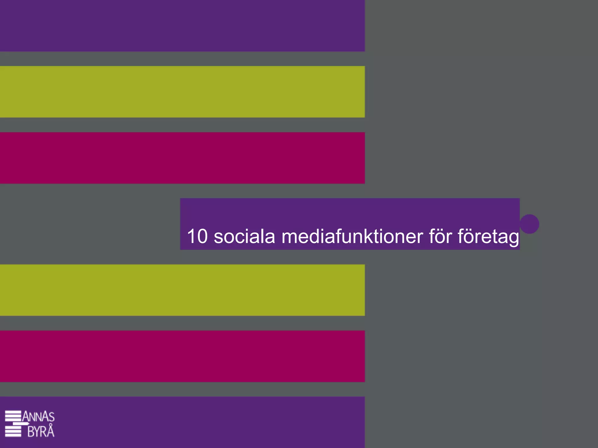 10 sociala mediafunktioner för företag | PPT | Free Download