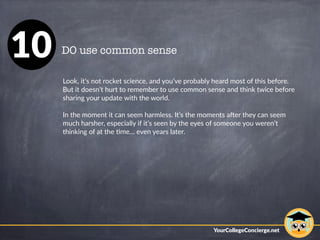 10 Social Media Do's and Don'ts for High School Students | PDF
