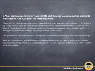 10 Social Media Do's and Don'ts for High School Students | PDF