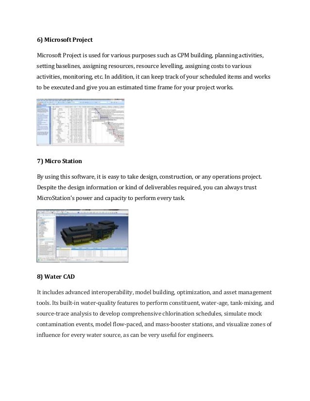 10 software programs to know in civil engineering | PDF | Computer Software and Applications ...