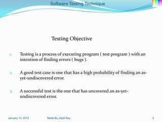 10 software testing_technique | PPTX