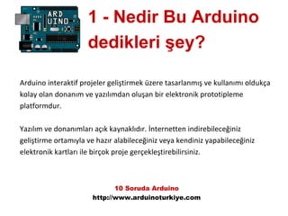 10 soruda Arduino | PPT