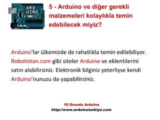 10 soruda Arduino | PPT