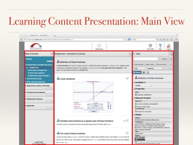 Learner Modelling and Adaptation in Math-Bridge | PPT