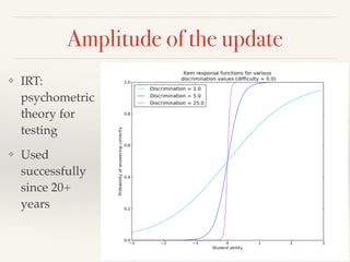 Learner Modelling and Adaptation in Math-Bridge | PPT