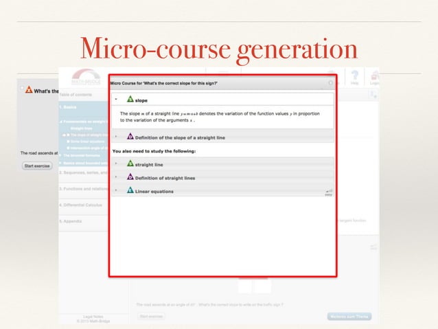 Learner Modelling and Adaptation in Math-Bridge | PPT