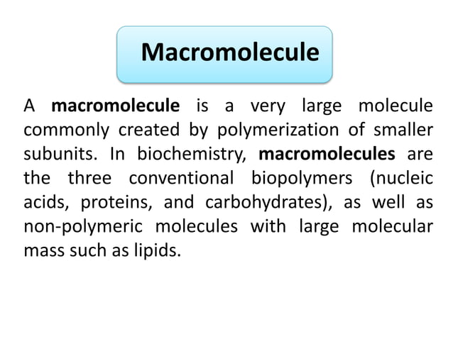 macromolecule & micromolecule | PPTX | Chemistry | Science