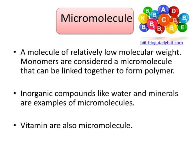 macromolecule & micromolecule | PPTX | Chemistry | Science