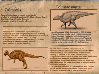 10 species of dinosaur from Romania | PPTX