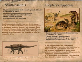 10 species of dinosaur from Romania | PPTX