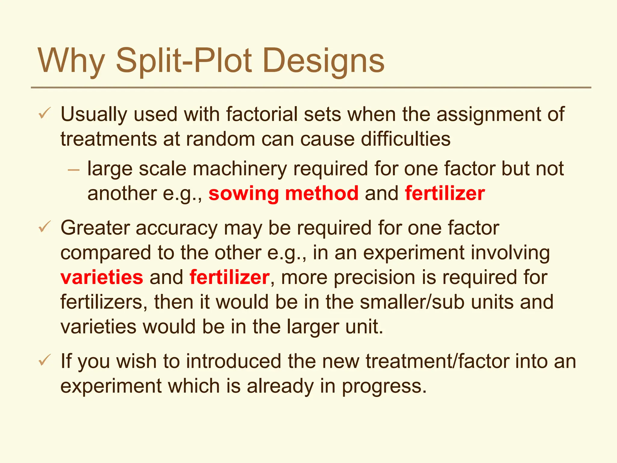 Split-Plot Design with example from the Agriculture Field | PDF