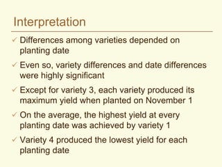 Split-Plot Design with example from the Agriculture Field | PDF