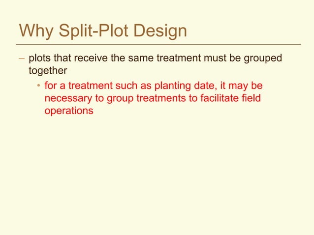 Split-Plot Design with example from the Agriculture Field | PDF ...