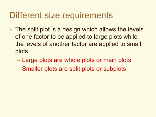 Split-Plot Design with example from the Agriculture Field | PDF ...