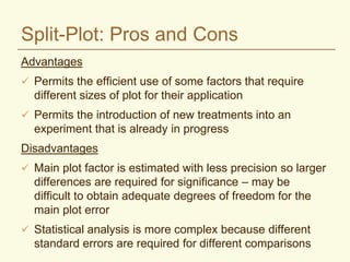 Split-Plot Design with example from the Agriculture Field | PDF