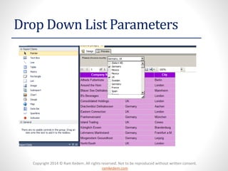 SSRS Basic Parameters | PPT