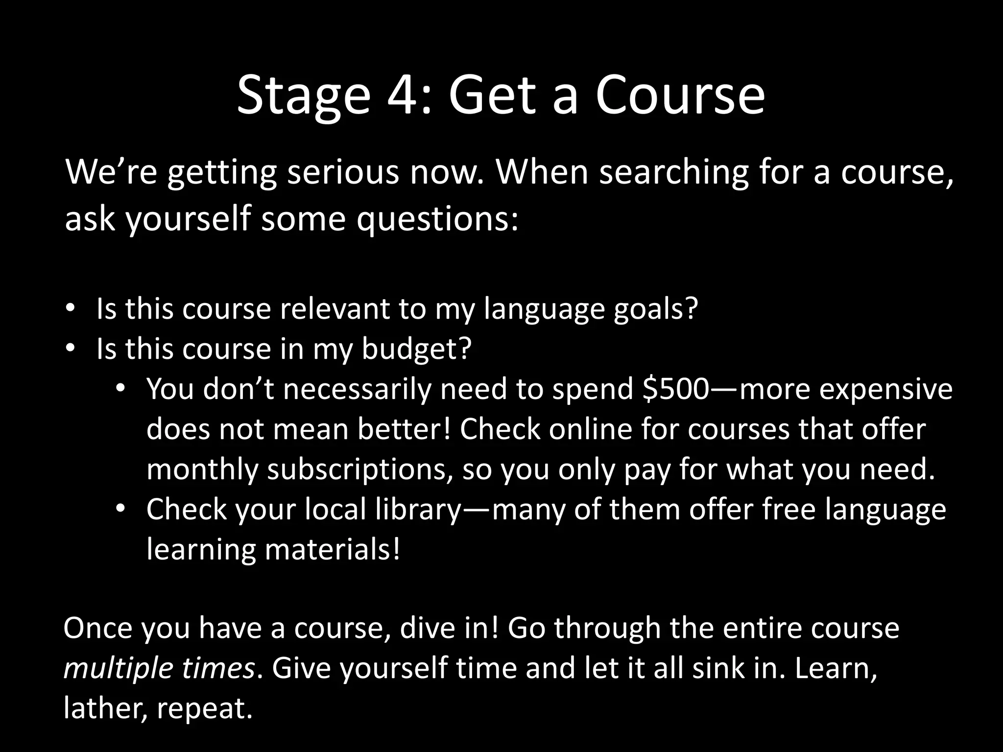 10 Stages of Language Learning: How to Get Started and Keep Going | PDF