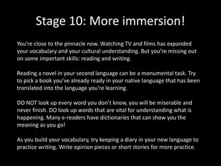 10 Stages of Language Learning: How to Get Started and Keep Going | PDF