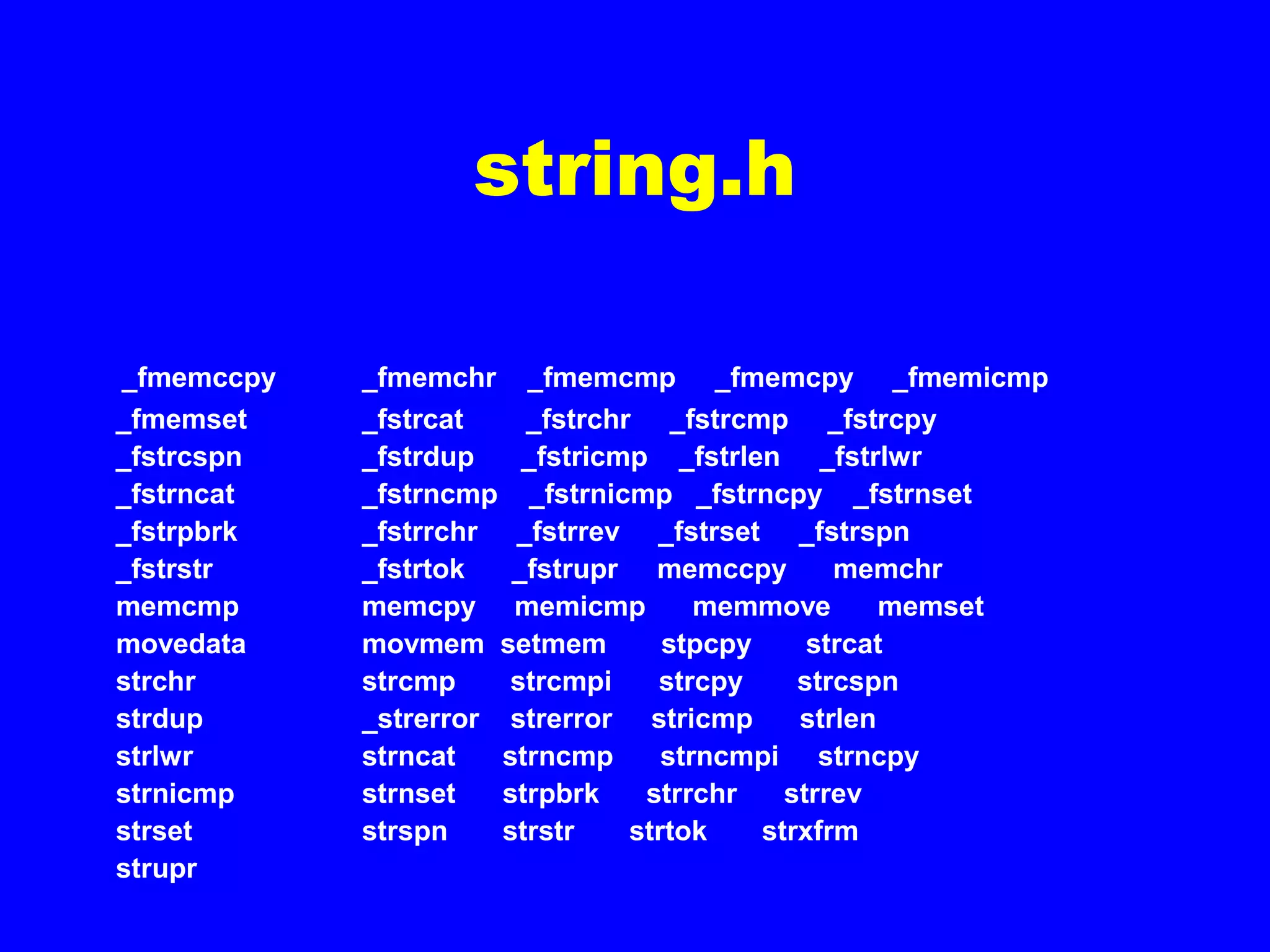 Standard Library Functions | PPT