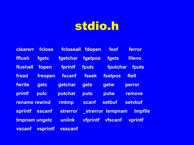 Standard Library Functions | PPT