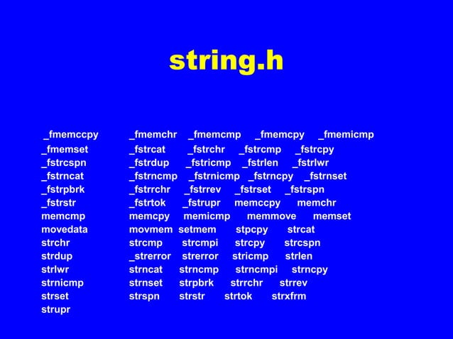 Standard Library Functions | PPT