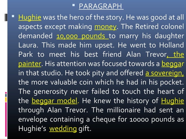 PROSE - THE MODEL MILLIONAIRE | PPT