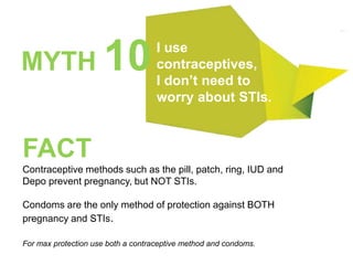10 College Myths about Safer Sex | PPTX