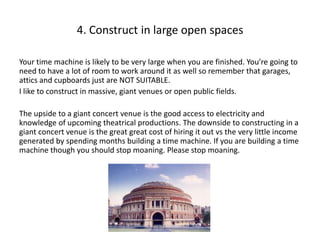 Build a time machine: 10 simple steps | PPTX