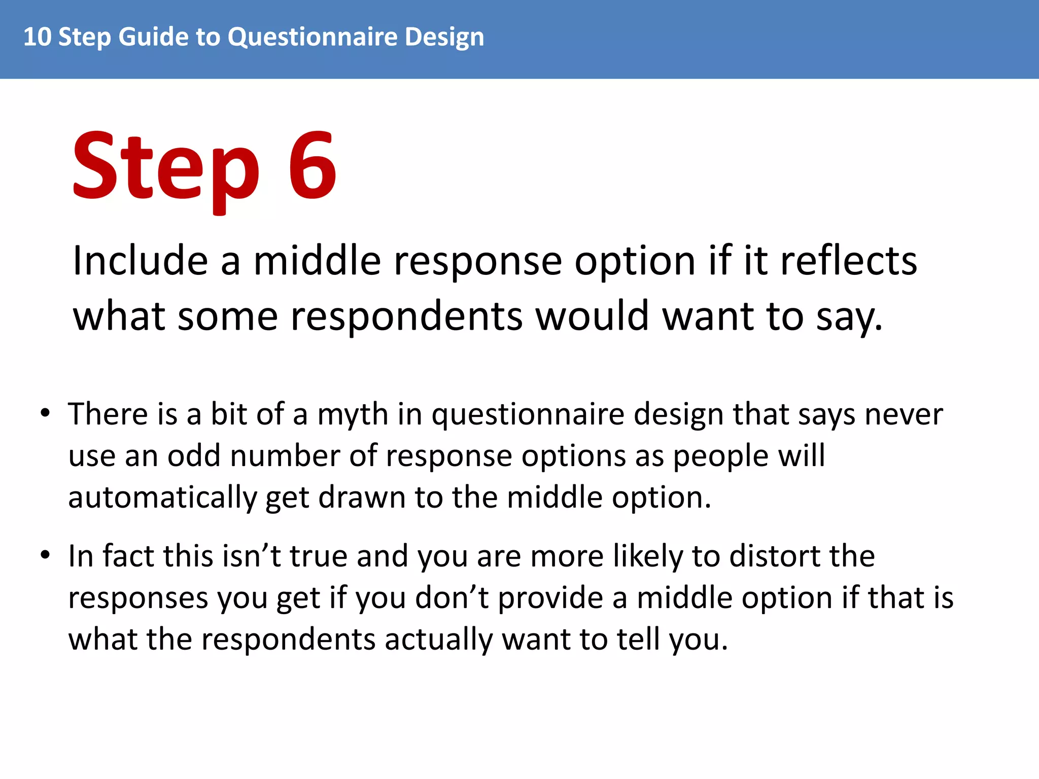 10 step guide to questionnaire design | PPTX