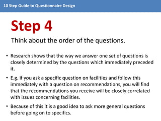 10 step guide to questionnaire design | PPTX
