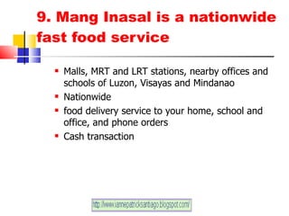 10 step marketing plan for mang inasal ianne patrick santiago | PPT