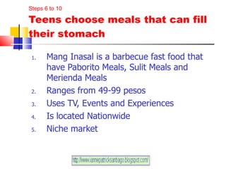 10 step marketing plan for mang inasal ianne patrick santiago | PPT