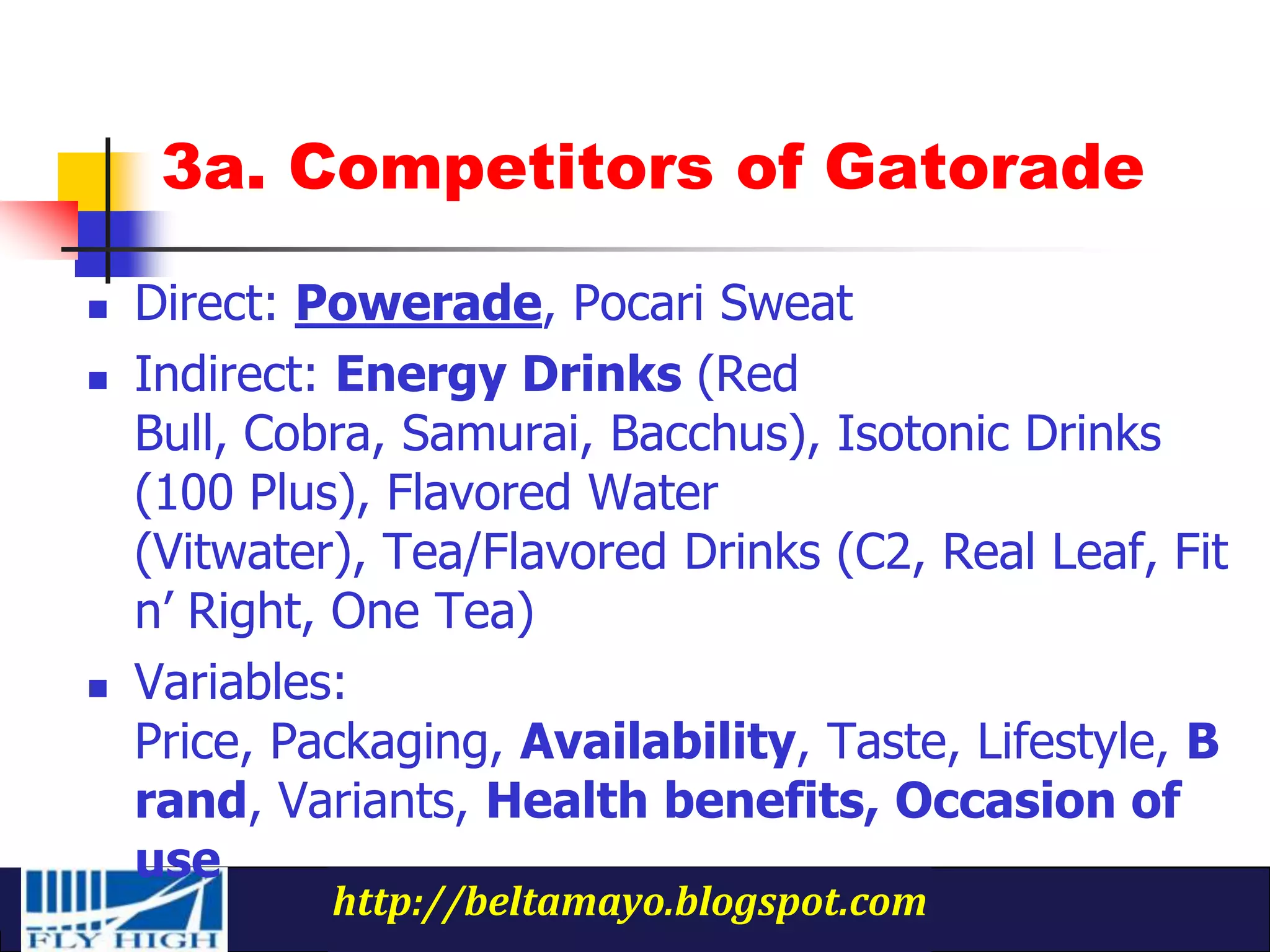 10 Step Marketing Plan (Gatorade) | PPTX