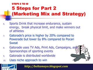 10 Step Marketing Plan (Gatorade) | PPTX