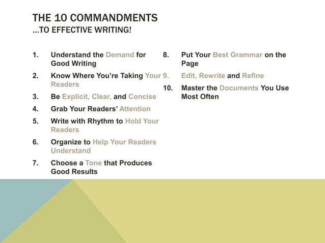 10 Steps to Effective Business Writing | PPT