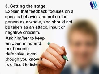 10 steps in giving effective Feedback | PPT