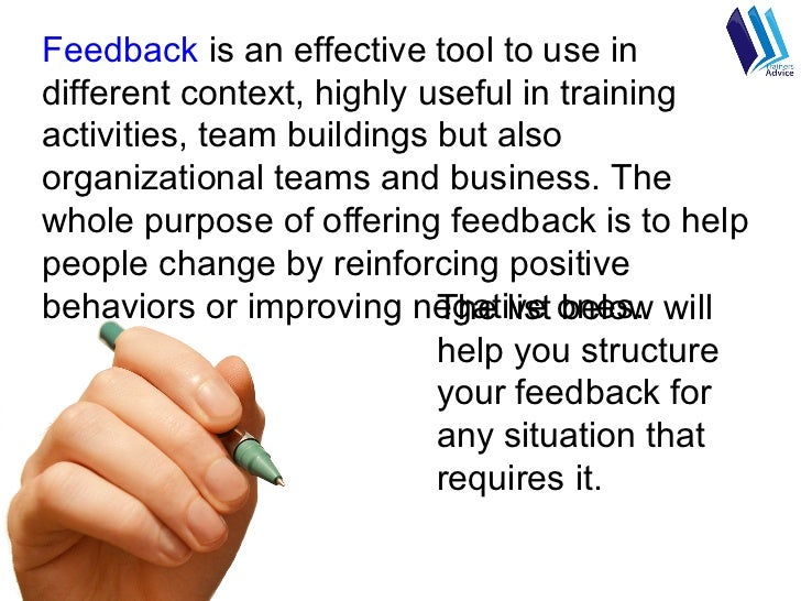 10 steps in giving effective Feedback