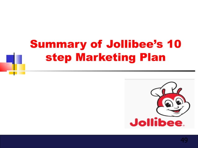 10 steps marketing plan Jollibee | PPT