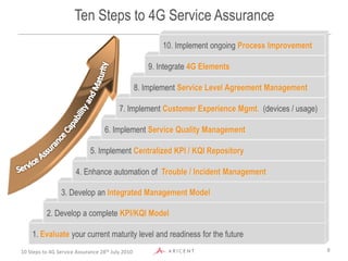 10 steps to_4_g_service_assurance | PDF | Internet | Computing
