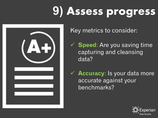 10 steps to better data quality | PPT