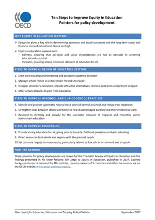 10 steps to equity | PDF