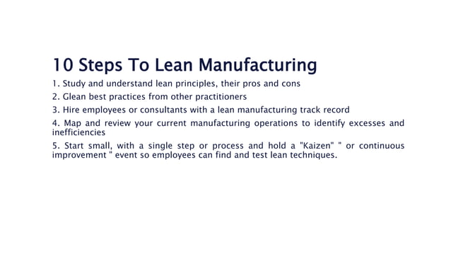 10 Steps To Lean Manufacturing.pptx
