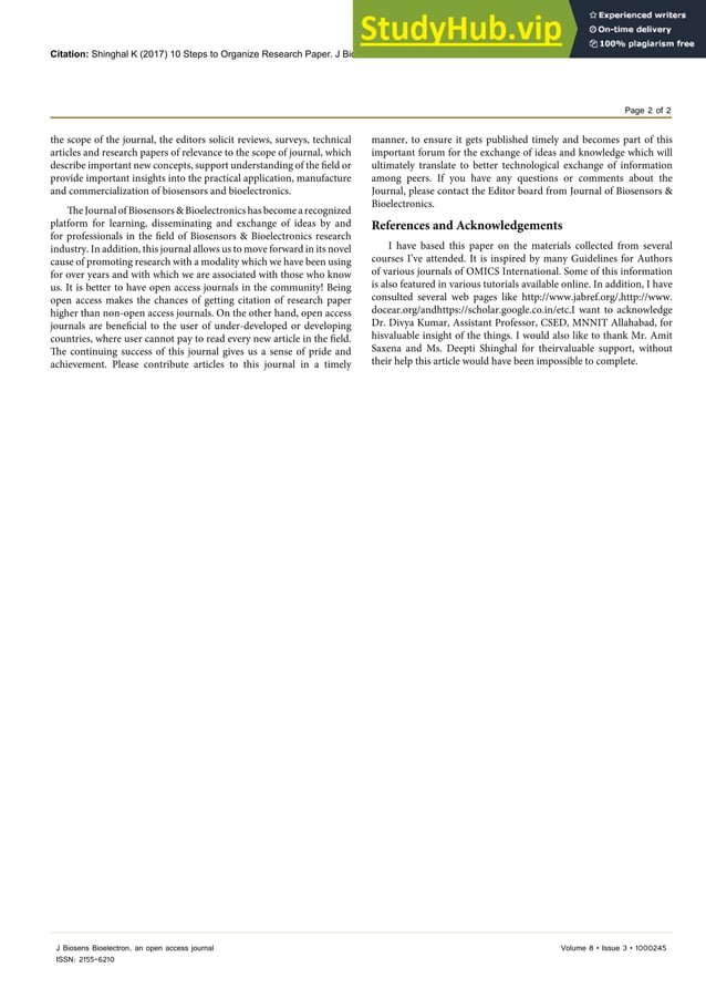 10 Steps To Organize Research Paper | PDF