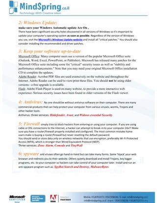 10 steps to protecting your computer to the world of internet. | PDF