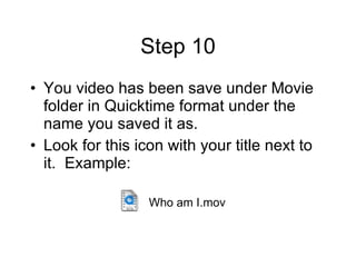 10 Steps To Quicktime | PPT