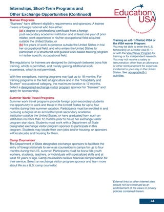 US Internships and Other Exchange Opportunities | PDF | Undergraduate ...