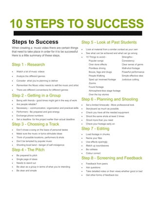10 Steps to Success | PDF