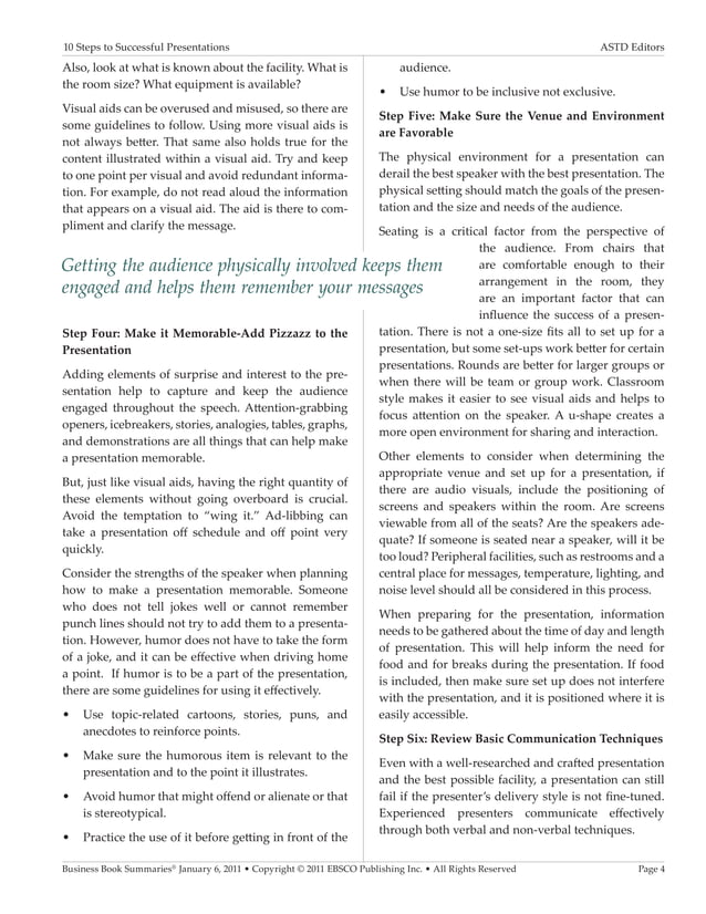 10 steps to successful presentations(44) | PDF