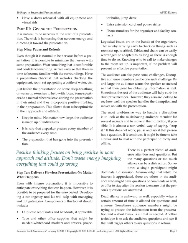 10 steps to successful presentations(44) | PDF